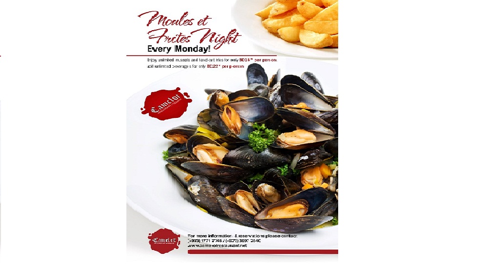 50% discount-Mussels Fries Camelot restaurant bahrain
