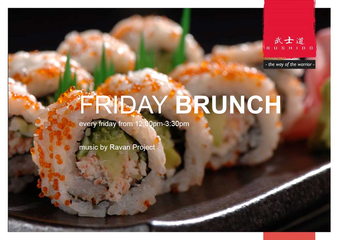 67% discount-FRIDAY BRUNCH BUSHIDO SEEF BAHRAIN