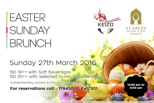 20% discount-Easter Sunday Brunch @ Keizo Al Areen Palace bahrain