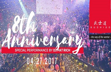 20% discount-8th Anniversary Bushido restaurant lounge seef bahrain