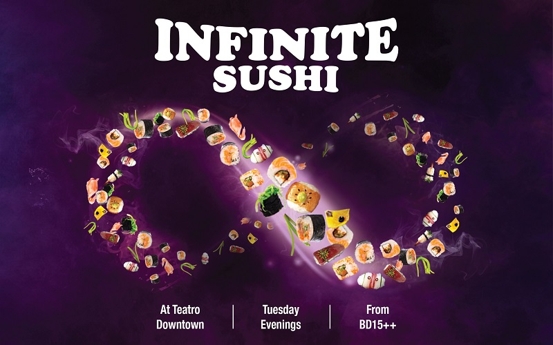 17% discount-Infinite Sushi Night Teatro Downtown Rotana manama Bahrain